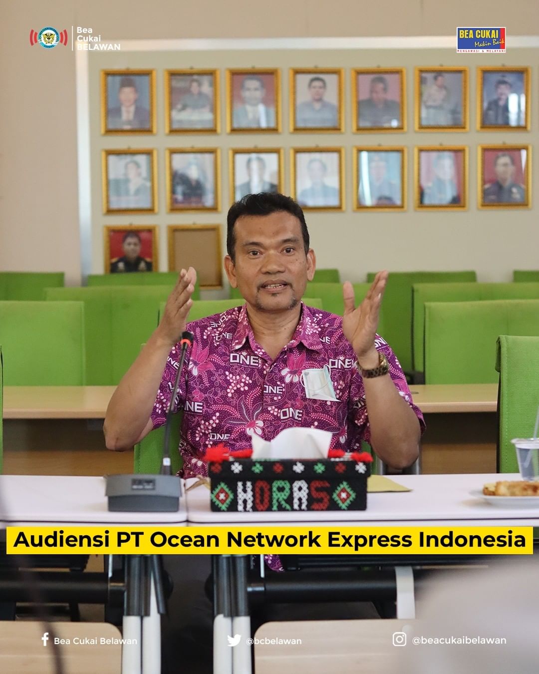 Audiensi PT. Ocean Network Express Indonesia - Bea Cukai Belawan